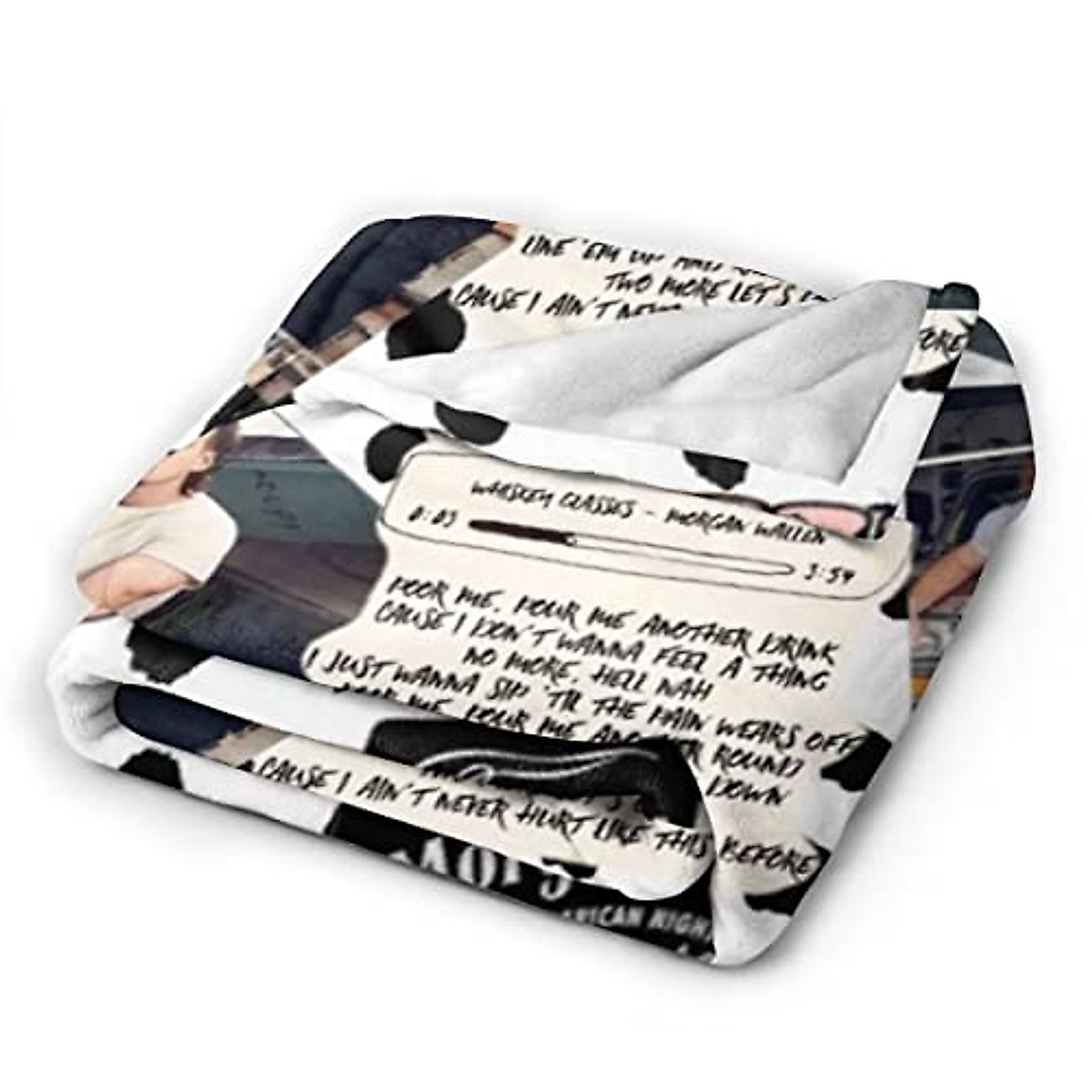 Morgan Wallen Blanket Soft Music Album Cover Print Throw Blanket Lightweight Cozy Flannel Blankets and Throws for Sofa Living Room Bed Pop Singer Fans Gifts 50x40 in