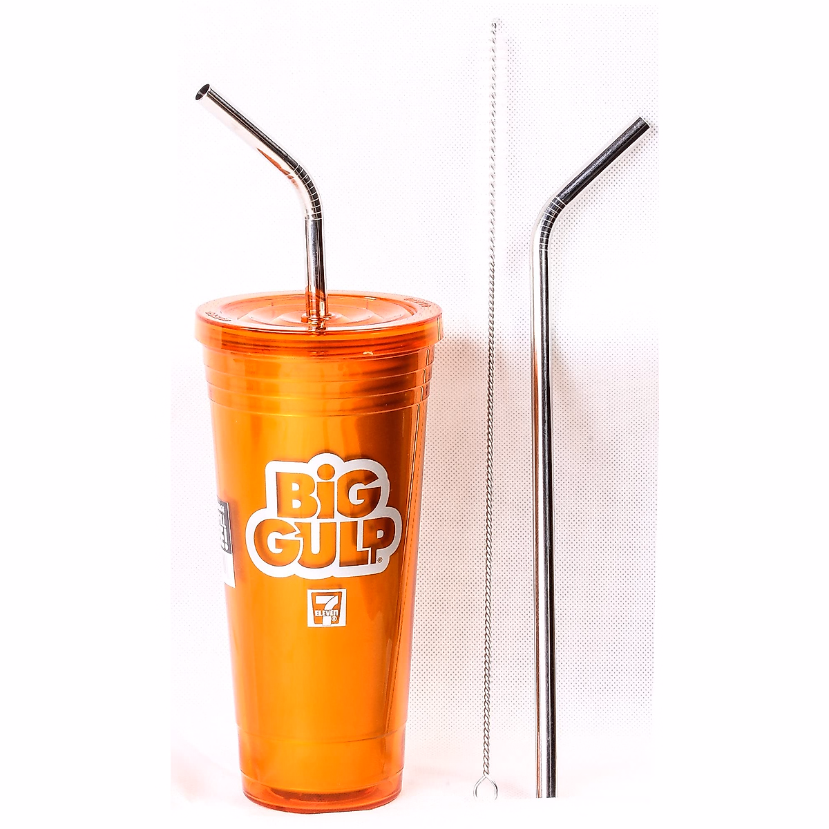 2 Big Gulp 11.5" JUMBO Stainless Steel Straw for 64 oz LONG Drinking Wide Insulated Whirley Travel Mug 7-11 Truck Stop Cup