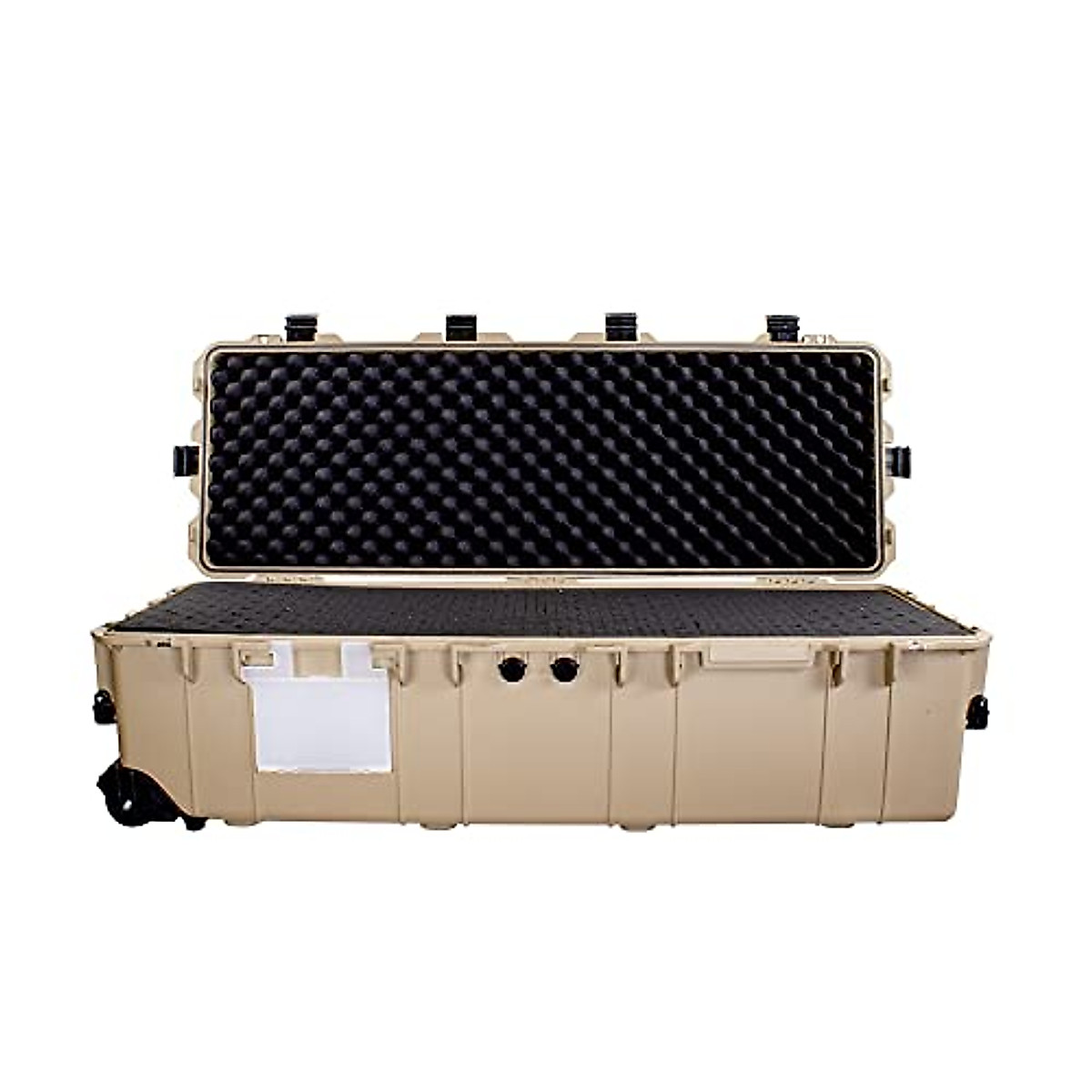 Eylar XXL 44 Inch Deep Heavy Transport Roller Gear, Camera, Tools, Equipment Hard Case Waterproof w/Foam Black (Tan)