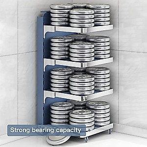 TINTON LIFE Pots and Pans Organizer Rack for Cabinet Adjustable 2 Tier Pan Rack Heavy Duty Metal Pots Organizer Holder Under Sink Cookware Organizer for Kitchen Organization and Storage