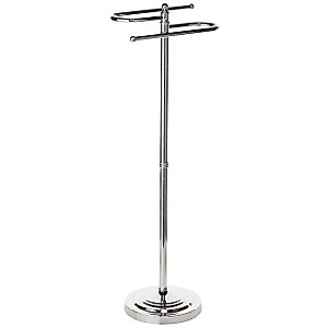 Gatco 1505 Floor Standing S Style Towel Holder, Chrome