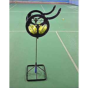 CHAOFAN 2 in 1 Tennis Balls Pickup Automatic Balls Receiver with Handle for Storage Adjustable Height Hold Up 55 Tennis Balls