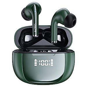 CALCINI Wireless Earbuds, Bluetooth Headphones 5.3 with LED Power Display Charging Case,True Wireless Earphones Deep Bass Stereo Sound TWS Microphone, IP67Waterproof for Sleep Sport Workout Gam