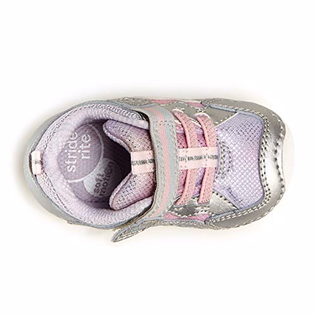 Stride Rite baby girls Bg014402-soft Motion Kylo Sneaker, Silver/Multi, 5 Wide Toddler US
