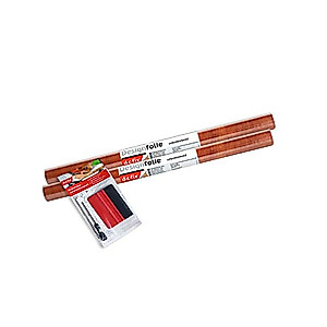 d-c-fix 346-0411-2PKA Decorative SelfAdhesive Film, Calvados Wood, 17" x 78" Roll, 2-Pack with Applicator