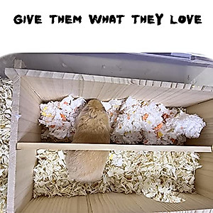 kathson Hamster Wooden Maze Multi-Room Hideouts & Tunnel Exploring Rat Wood House Labyrinth with Removable Wooden Cover for Syrian Gerbils Lemmings Dwarf Mice (Medium （Rectangle）)