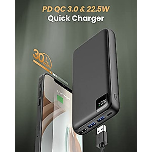 Bilivein Power Bank Portable Charger - 27000mAh Portable Phone Charger 22.5W Fast Charging PD QC3.0 External Battery Pack with 4 Outputs for iPhone, Samsung, Tablets