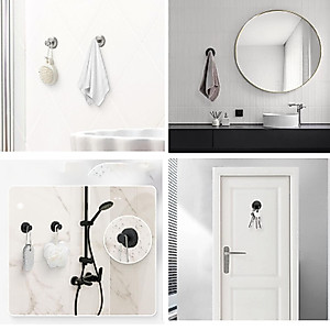 Luxe Hold No-Drill Hooks- 2024 New No Drill Hooks, Mounting on Glass Shower Doors, Mirrors, No Drill Hooks for Bathroom, Luxe Suction Cup Hooks (Silver/2pcs)
