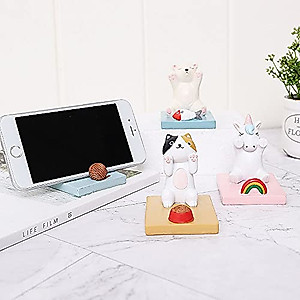 IBWell Cute Animal Unicorn Cell Phone Stand for Desk Smartphone Mobile Phone Holder Compatible for All Smartphone Holder, Tablet Office Decor