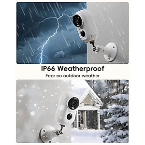 ZUMIMALL 2K Security Camera Outdoor, FHD Battery Powered Wireless Camera with Siren, Outdoor & Indoor Rechargeable Surveillance Camera for Home Security, Night Vision, Motion Detection, 2.4G WiFi