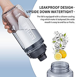 Sport cup (black) Water Bottle Large Capacity Cup Ensure You Drink Enough Water for Fitness, Gym, Camping, Outdoor Sports