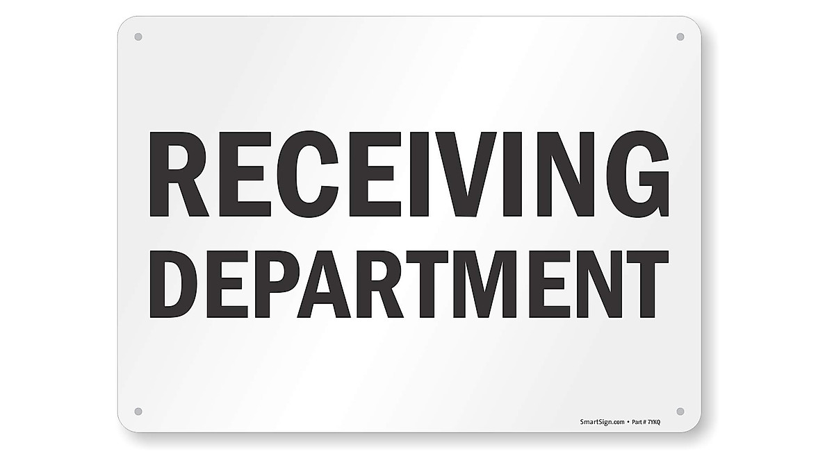 Buy SmartSign Receiving Department Sign - Durable & Easy Install