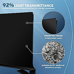 Black 4 PCS Shelf Dividers for Closet Organization Acrylic Clear Closet Shelf Divider for Wooden Shelving Suitable for Wooden or Vertical Shelves Or Bedroom, Kitchen and Office