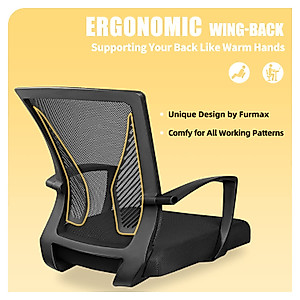 Furmax Drafting Chair Tall Office Chair with Ergonomic Back Drafting Table Chair Adjustable Standing Desk Chair with Footrest Ring and Arms