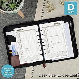 AT-A-GLANCE 2022 Daily Planner Refill by AT-A-GLANCE, 12010 Day-Timer, 5-1/2" x 8-1/2", Size 4, Desk Size, One Page per Day, Loose-Leaf (481-125)