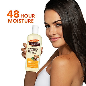 Palmer's Shea Formula Raw Shea Body Oil with Vitamin E, Deep Body Moisturizer to Soothe & Nourish Dry, Sensitive & Eczema-Prone Skin, 8.5 oz