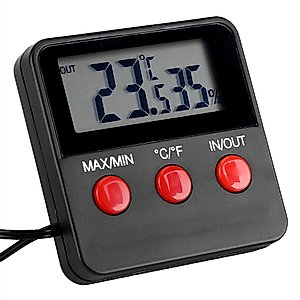 Egg Incubator Thermometer, Digital LCD Thermometer Hygrometer Temp Humidity Monitor Meter for Egg Incubator Pet