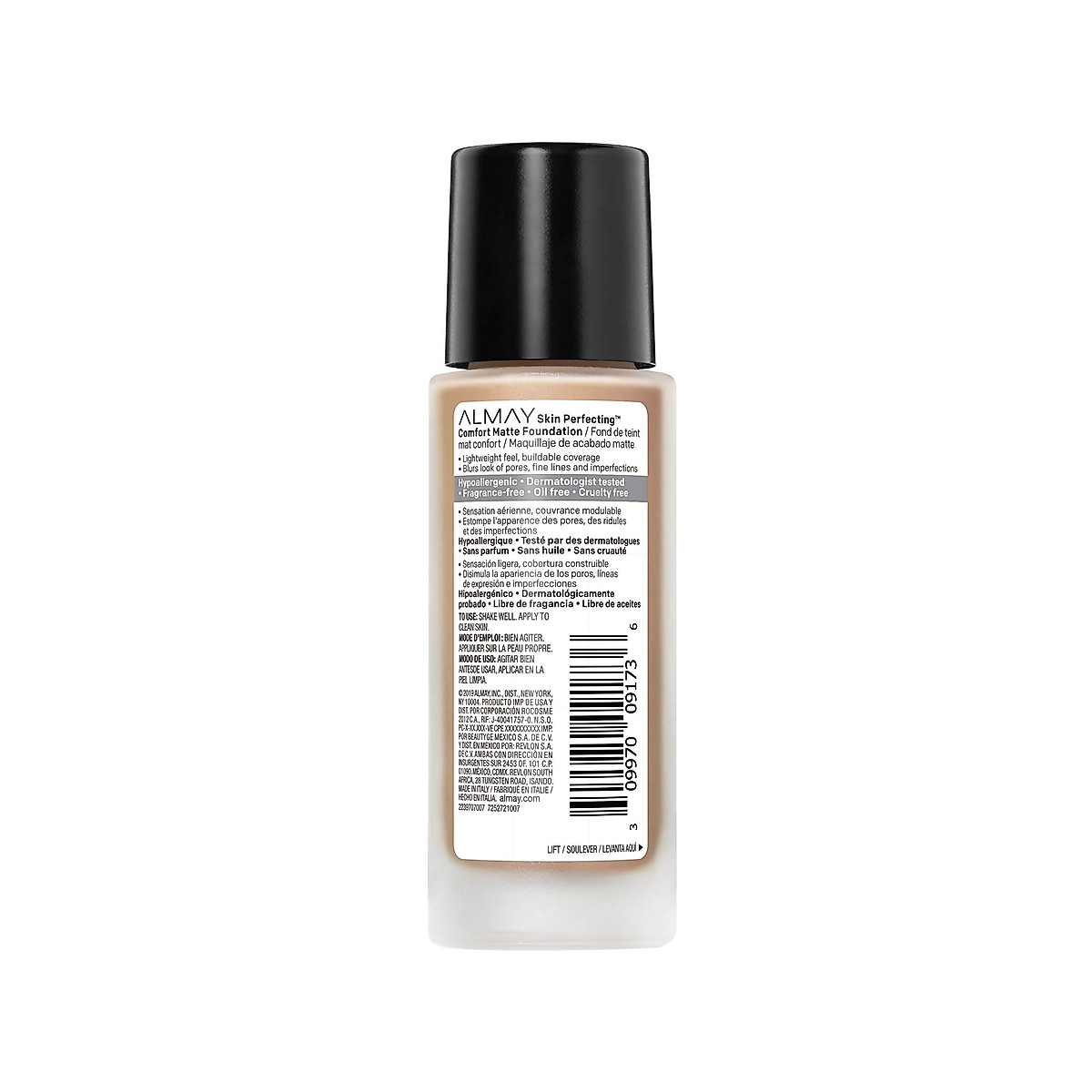 Almay Skin Perfecting Comfort Matte Foundation, Hypoallergenic, Cruelty Free, -Fragrance Free, Dermatologist Tested Liquid Makeup, Neutral Beige, 1 Fluid Ounce