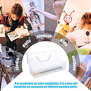 VICASKY Plastic Storage Box, 2pcs Clear Organizer Container with Handle, Multipurpose Storage for First Aid, Sewing, Painting Arts Tools