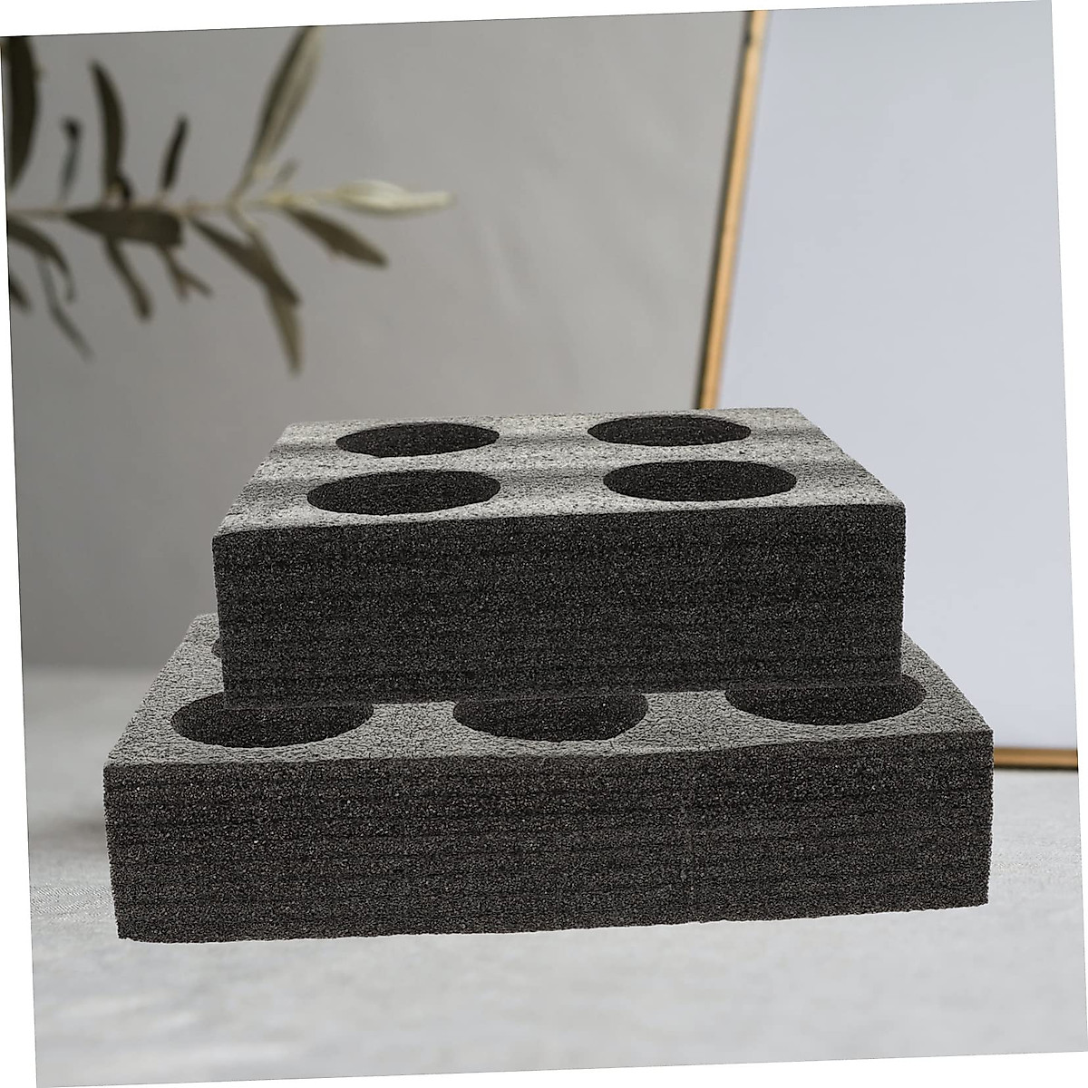 Housoutil 4 Pcs Pearl Cotton Cup Holder Takeaway Cup Trays Coffee Mug Holder Disposable Coffee Trays Drink Holder Trays Portable Coffee Cup Cold Drinks Holder Trays Outdoor Container