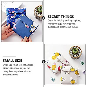 Cabilock 18 pcs Mini Lipstick Bags Head Change Fashionable Card Travel for Cotton Outdoor Pad Wallets Practical S Container Towel Portable Bag Napkins Menstrual Fabric Women Money