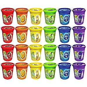 Crayola Silly Scents Play Dough - 24x5oz Playdough Pack Include 6 Assorted Colors and Scents | Perfect for Classroom Supplies, Teacher Toolbox, Preschool Supplies, or Party Favors for Kids