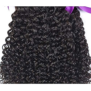Hair Extensions, Wigs & Accessories Peruvian Kinky Curly Hair 3 Bundles with 13 * 4 Closure Human Hair Bundles Human Hair Weave Hair Extension for Women