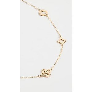 Tory Burch Women's Kira Clover Necklace, Tory Gold, One Size