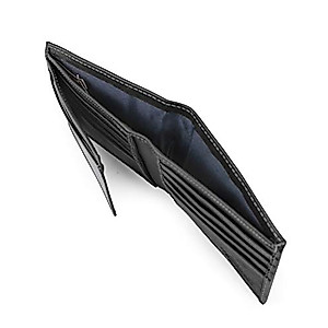 Timberland mens Wellington Leather Rfid Bifold Commuter Security Wallet, Black, One Size