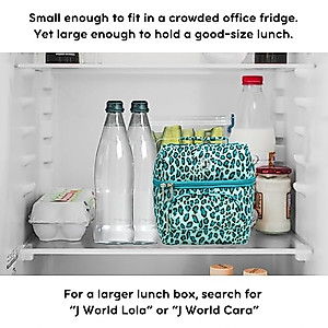 J World Corey Kids Lunch Bag. Insulated Lunch-Box for Girls, Women, Mint Leopard