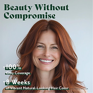 Herbatint Permanent Hair Dye For Women - 8R Light Copper Blonde - For Up To 100% Gray Coverage of Resistant Gray Hair - Ammonia-Free, Alcohol-Free & Vegan - Salon Influenced Hair Color 5.75 fl oz