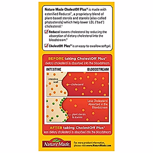 Nature Made CholestOff Plus, Dietary Supplement for Heart Health Support, 100 Softgels, 25 Day Supply