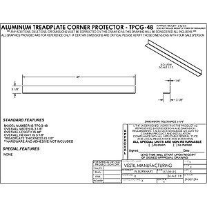 Aluminum Treadplate Corner Guard 48