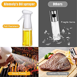 Olive Oil Sprayer for Cooking, 180ml Oil Spray Bottle Mister - Food Grade Oil Vinegar Spritzer Sprayer Dispenser Bottles Gadgets for Cooking, Kitchen, Air Fryer, Salad, Baking, Grilling, Frying (6 oz)