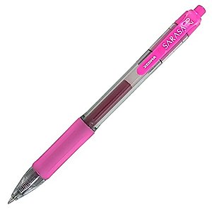 ZEBRA PEN Sarasa Retractable Gel Ink Pens, Medium Point 0.7mm, Fuchsia Color, Rapid Dry Ink, 12-Count