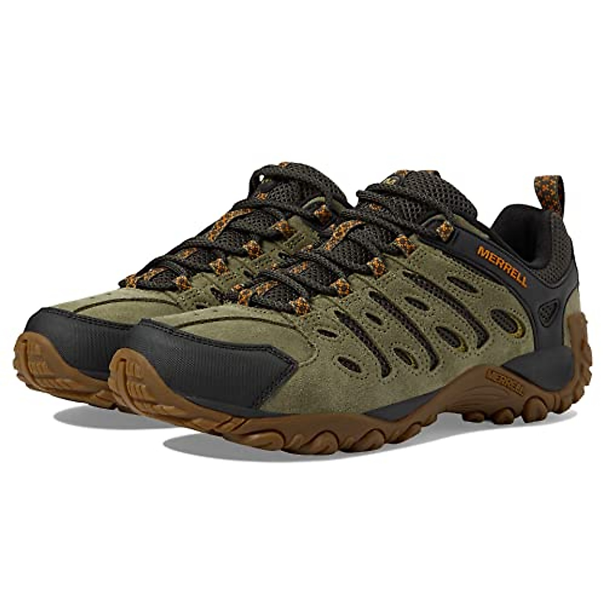 Merrell Crosslander 2 Hiking Shoes for Men - Lace Up Closure with Anti-Slip and Gripping Sole, and Breathable Shoes Olive 1 10 M