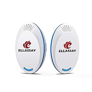 ELLASSAY Ultrasonic Pest Repeller - Pest Reject - Set of 2 Electronic Pest Control - Plug in Home Indoor Repellent - Get Rid of Mice, Roaches, Bugs, Fleas, Mosquitoes, Spiders, White