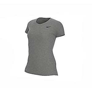 Nike Women's Shortsleeve Legend T-Shirt nkCU7599 091 (Small) Heather Grey/Black