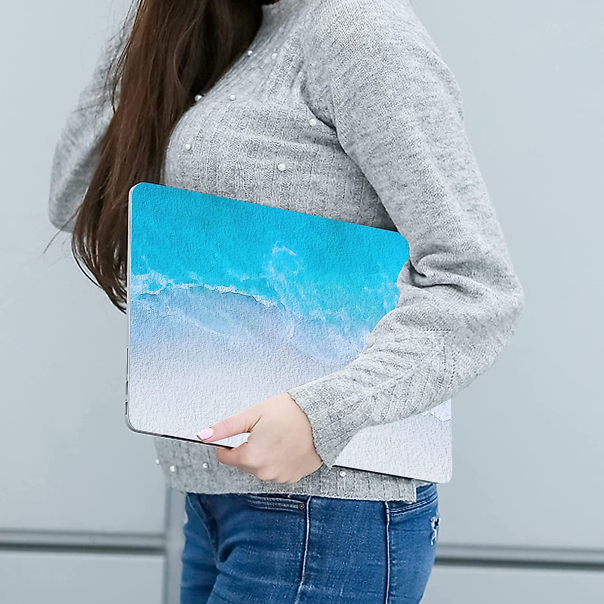 WINTOJO Laptop Skin Sticker Cover Decal,12 13 13.3 14 15 15.4 15.6 inch Laptop Notebook Vinyl Skin Sticker Cover Protector for Women Men, Reusable Decorative Waterproof Removable Beach (W-NEK-34)