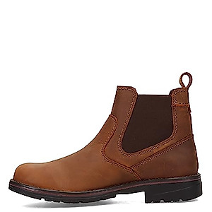 Clarks Men's Morris Up Waterproof Chelsea Boot, Dark Tan Leather, 10.5
