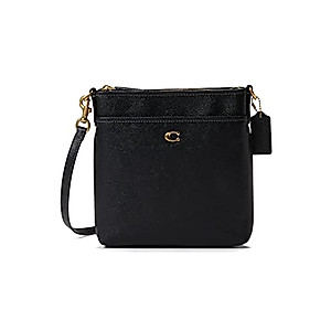 COACH Cross Grain Leather Kitt Black One Size