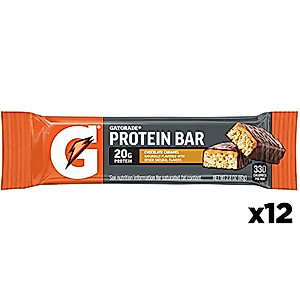 Gatorade Whey Protein Bars, Chocolate Caramel,12 Count (Pack of 1)