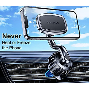 【 2 - PACK 】 Magnetic Phone Mount for Car Vent,【Upgraded Clip】 Car Magnetic Phone Holder, 【Strong Magnet 】【 360° Rotation 】 Magnetic Air Vent Phone Holder for car Fits iPhone Samsung, etc Cell Phone