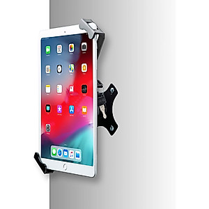 Compact Wall Mount – CTA Security Wall Mount with Lock & Key System for iPad 10th Gen 10.9" - iPad 7th/8th/9th Gen 10.2" - Galaxy Tab S3 - Surface Go 3 & Other 7-14” Tablets - Black (PAD-CSWM)