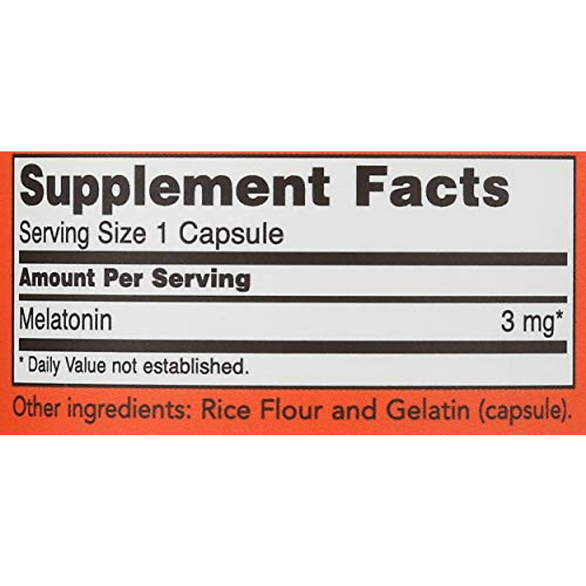 Now Foods Melatonin 3mg 180 Caps