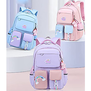 Hcveucn Unicorn Backpack Girls School Bag Multifunction Bookbag Large Capacity Daypack Waterproof Laptop Backpacks