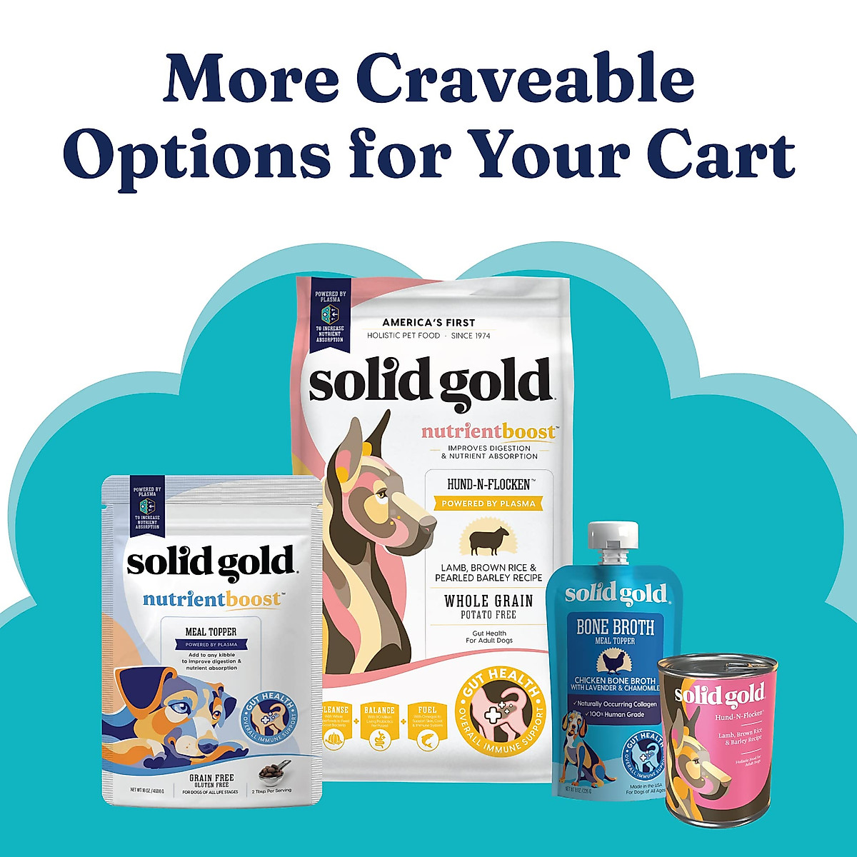 Solid Gold Glucosamine for Dogs Hip and Joint Supplement - Glucosamine Chondroitin MSM for Dog Pain Relief - Leaps & Hounds Chews for Dog Arthritis Pain Relief & Overall Mobility - 120 Soft Chews