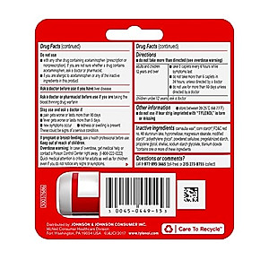 Tylenol Extra Strength Caplets with 500 mg Acetaminophen, Pain Reliever & Fever Reducer, 10 ct (Pack of 12)