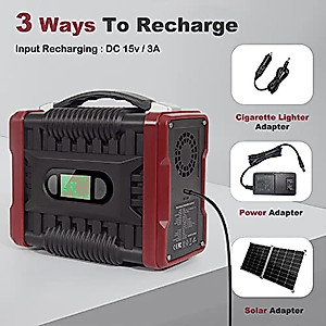 BXST Power Generator Portable Power Station Generator 222 Wh (60,000 mAh / 3.7 V) Solar Power Generator for Outdoors, On the Go, Travel & Camping Outdoor Emergency, Home use