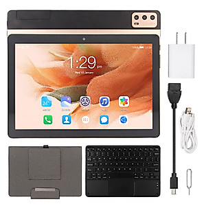 X11 Pro 2 in 1 5G WiFi Tablet with BT Keyboard, 10.1 Inch FHD 4G LTE Tablet for Android12, 6GB RAM 128GB ROM, 7000mAh Octa Core PC Tablet with 3 Card Slots for Study Office Game (US Plug)